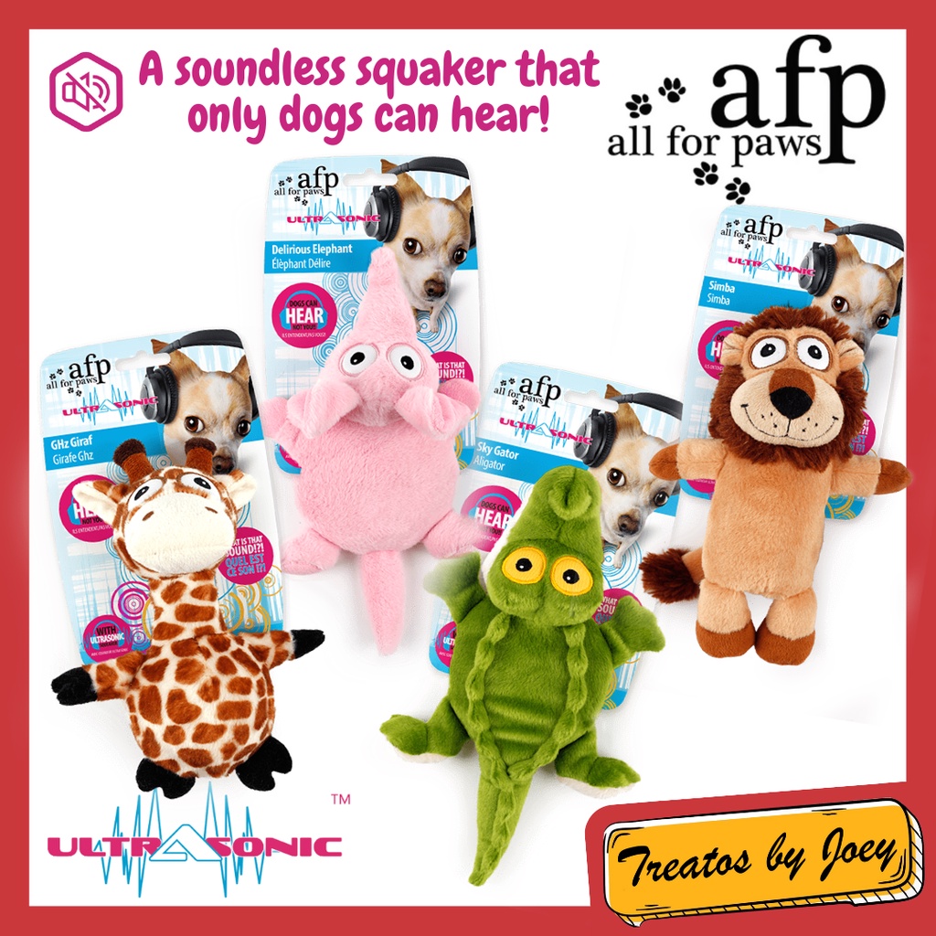 All For Paws AFP ULTRASONIC Plush Toy No Squeak Dog Cat Pet Toy ...