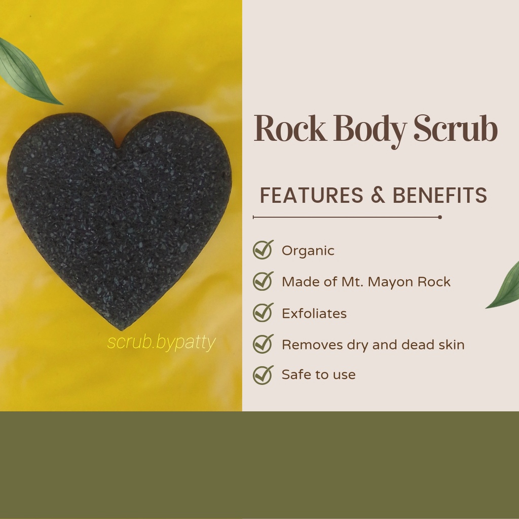 PUSONG BATO HEART-SHAPED PANGHILOD/BODYSCRUB GAWA SA MAYON VOLCANO ROCK ...