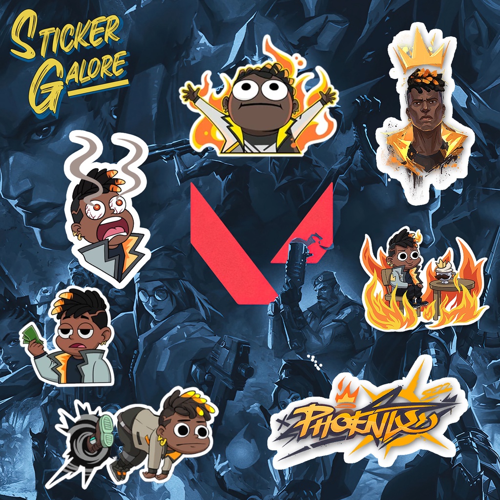 PHOENIX VALORANT SPRAY STICKERS (WATERPROOF AND SCRATCH PROOF, VINYL ...