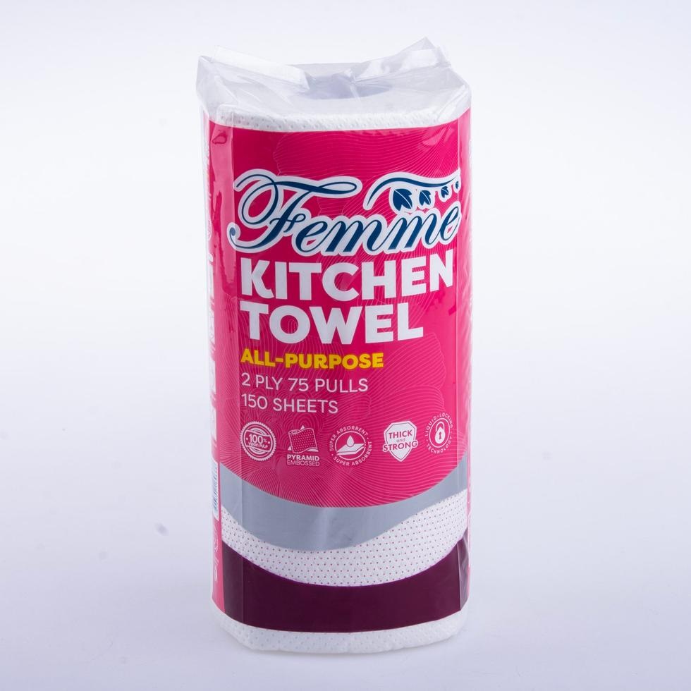 Femme All Purpose Kitchen Towel 75Pulls 2Ply 1s | Shopee Philippines