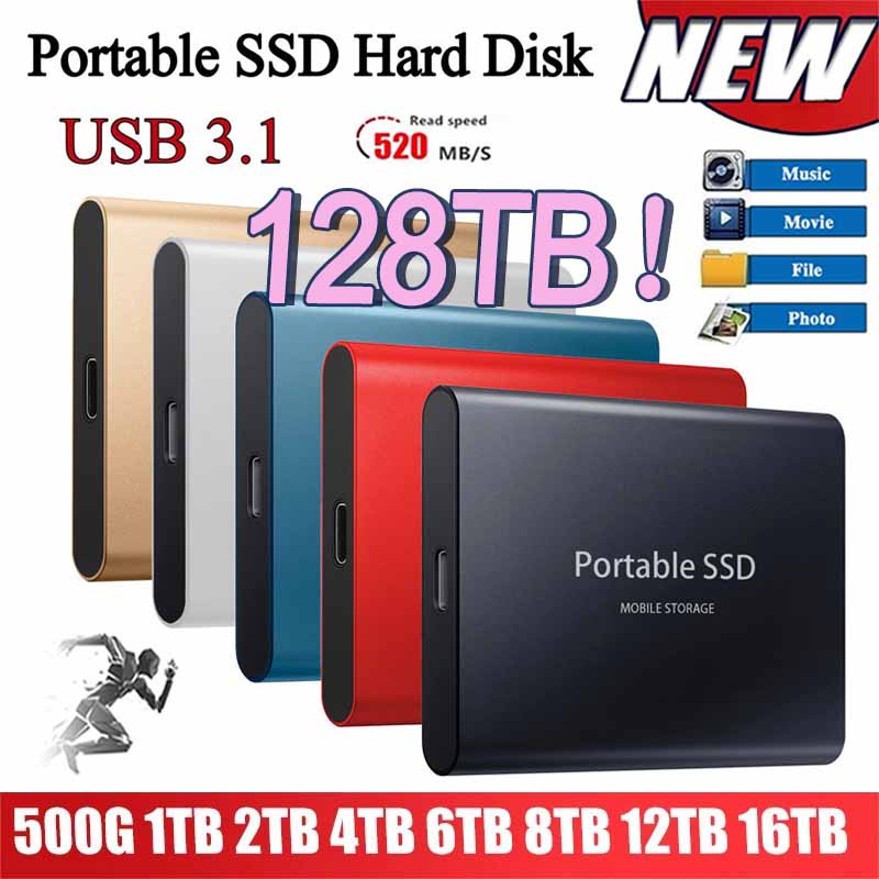 ﹉ↂHigh speed Portable SSD 1TB 64TB Original External Solid State Hard ...