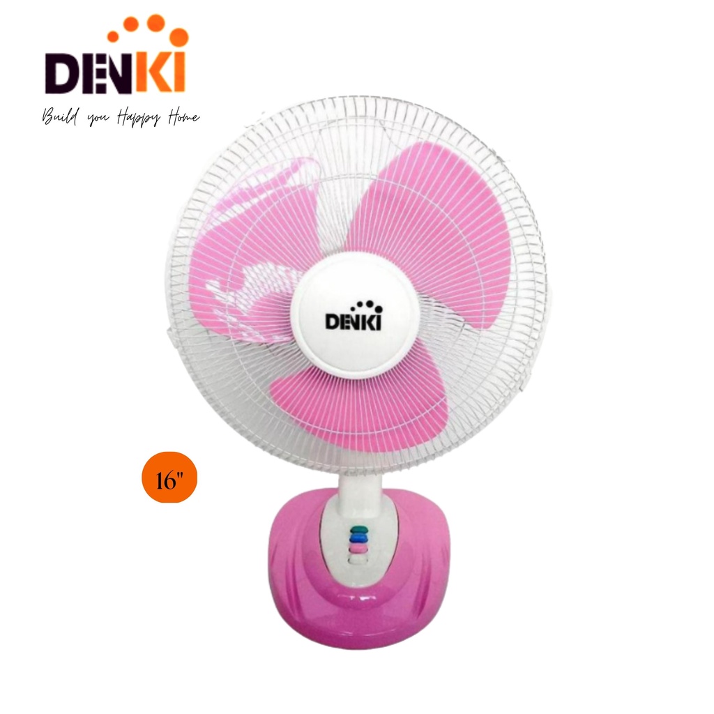 Denki 16" Anti - Mosquito Desk Fan (Pink) | Shopee Philippines
