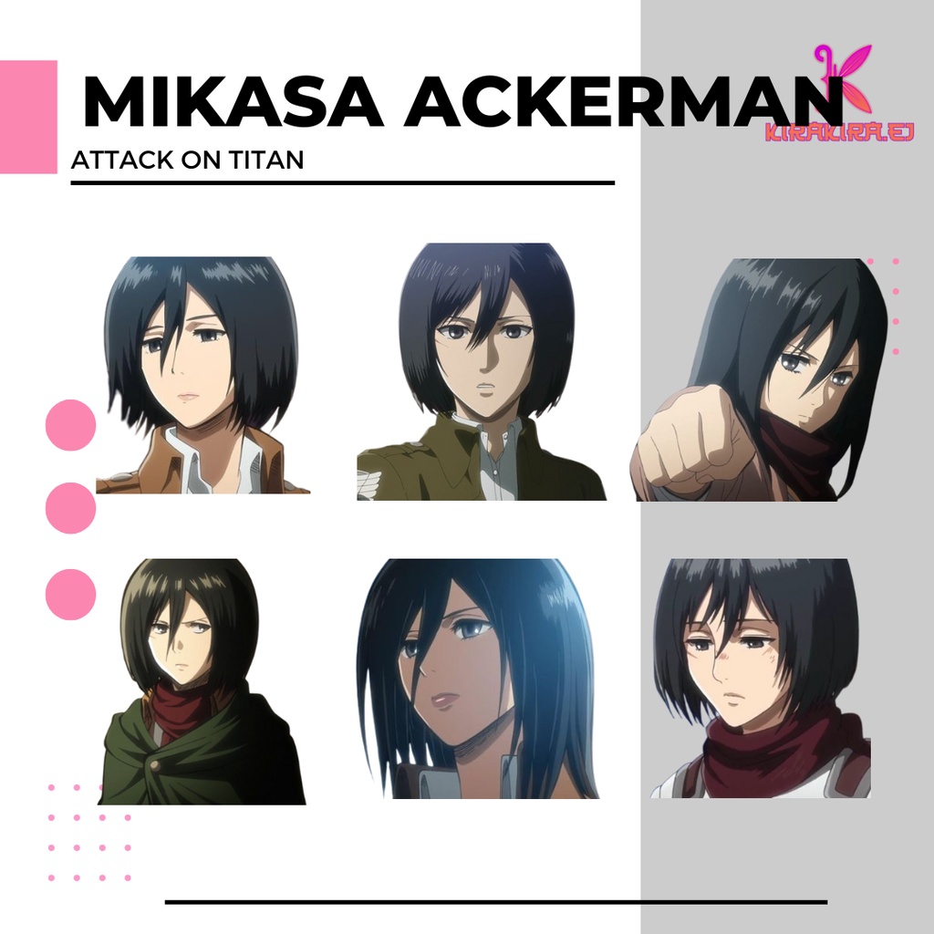 STIKER Mikasa Ackerman Sticker | Shingeki no Kyojin Attack on Titan ...