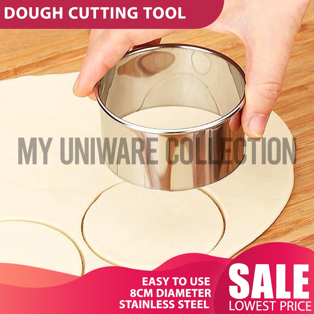 Round Shape Dough Cutting Tool Stainless Steel Dumplings Cutter 1PC ...