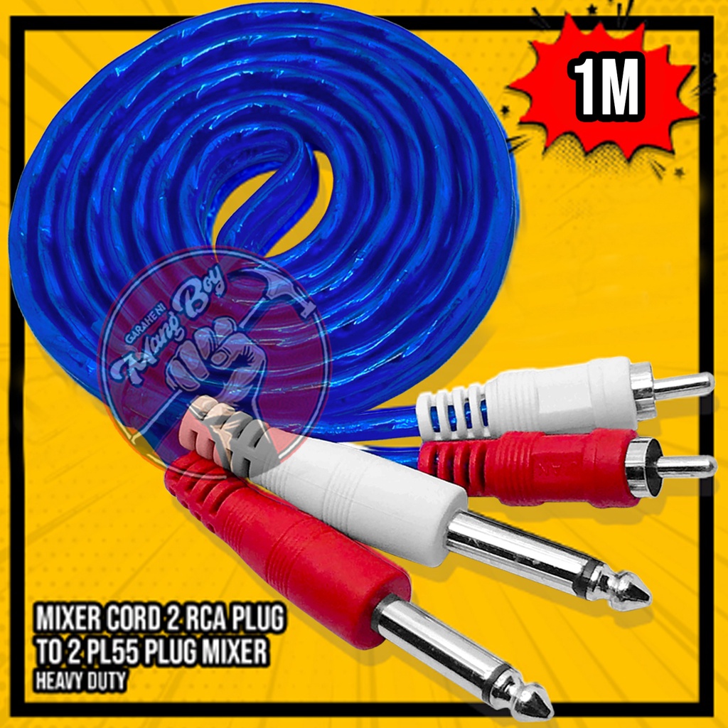 Mixer Cord 2 RCA Plug to 2 PL55 Plug Mixer PL55 RCA Electronics ...