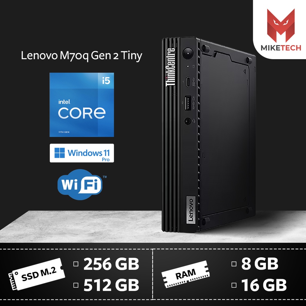 Lenovo ThinkCentre M70q Gen1/2/3 10th-13th Gen Core i5 8GB-16GB RAM ...