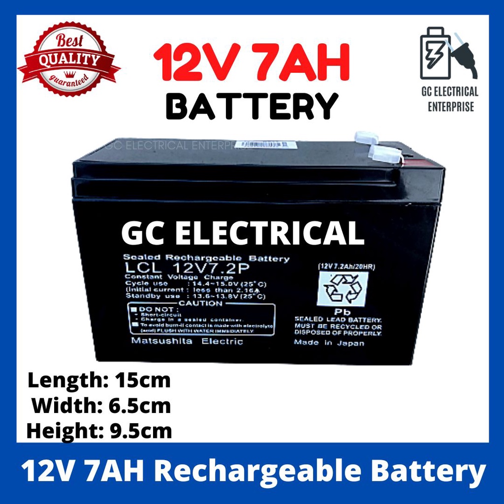 Universal 12V 7AH Battery 12 volts 7AH UPS Battery Knapsack Sprayer APC ...