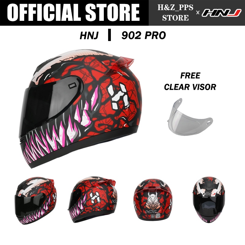 HNJ 902 Pro 9# Full Face Helmet Single Visor Motorcycle | Shopee ...
