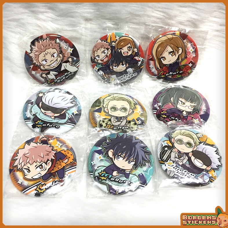 Jujutsu Kaisen Chara Banchoukou Can Badge Gojo Megumi Sukuna Yuuji ...