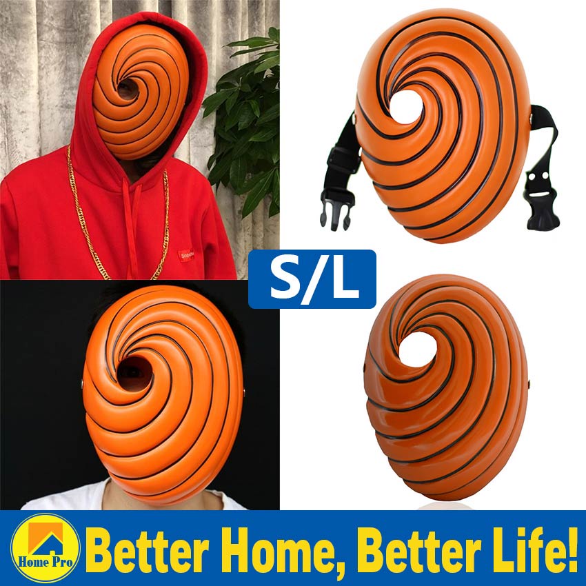 ﹊Cosplay Mask Akatsuki Obito Madara Ninja Tobi Uchiha Latex Masks ...
