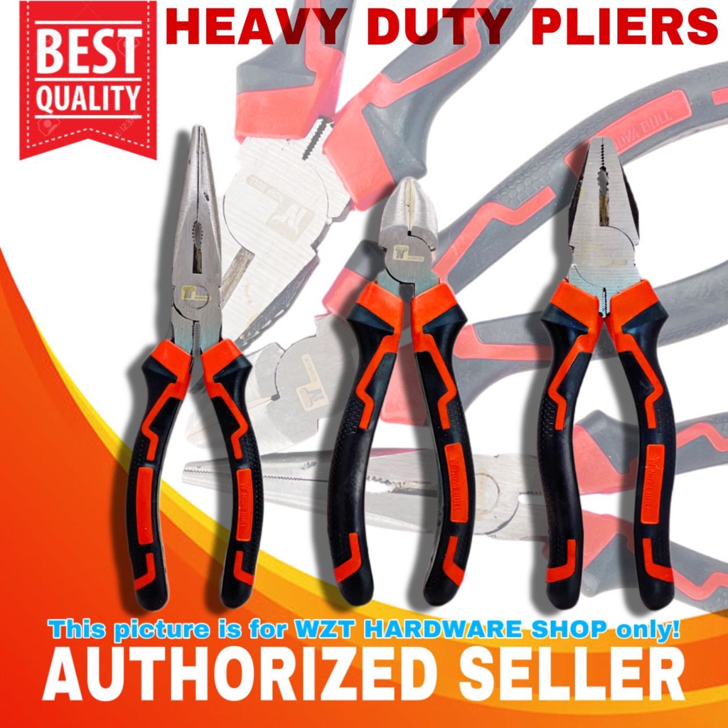 HEAVY DUTY PLIERS 8" MULTIFUNCTIONAL STEEL WIRE TOOLS NOVA BULL HIGH ...