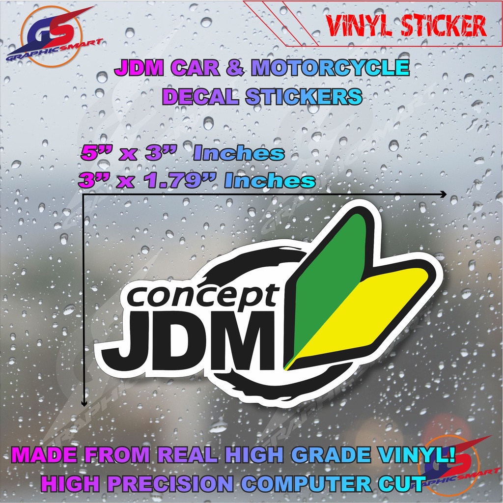 JDM Concept Printed Sticker Vinyl Decal Laminated | Shopee Philippines