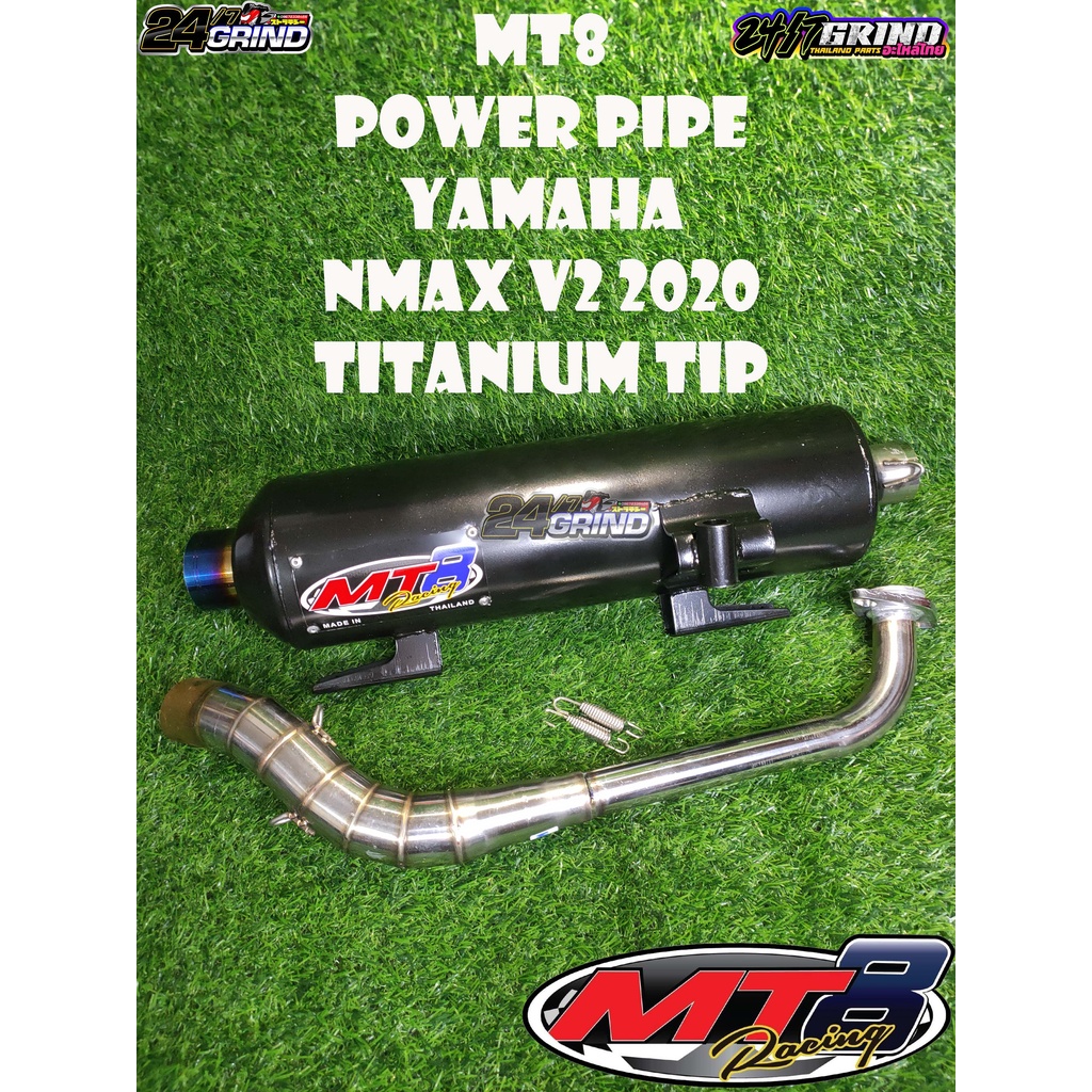 MT8 POWER PIPE YAMAHA NMAX 155 V2 2020 TITANIUM TIP THAILAND MADE ...