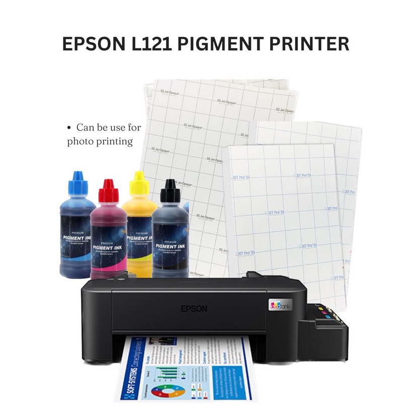 Epson L121 Printer with Yasen Pigment ink 100ML | Shopee Philippines
