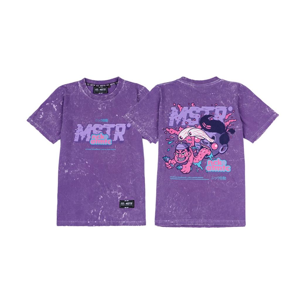 MSTR CO. X NCK AUTOMATIC "GUTS OUT" Men T-Shirt (AcidWash Purple ...