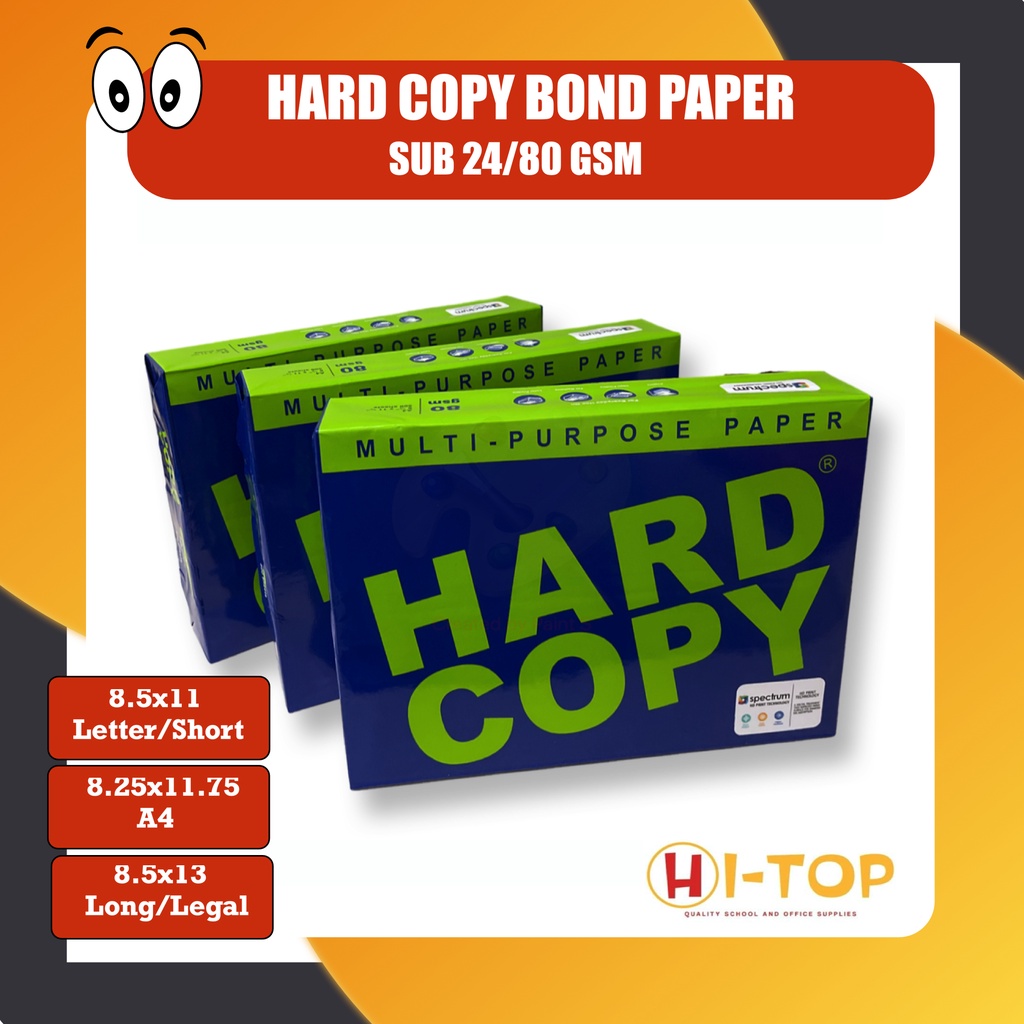 Hard Copy Paper Substance 24 (80 GSM) l Sold per Case of 5 Reams ...