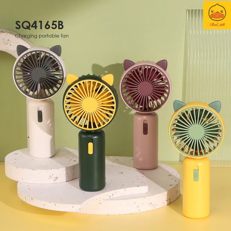 Fashion color cute hand-held USB rechargeable small fan outdoor ...