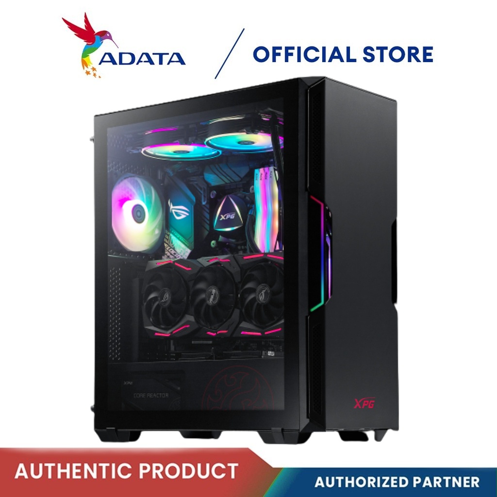 Adata XPG STARKER-BKCWW RGB Tempered Glass Compact Mid-Tower ATX Case Black | Shopee Philippines