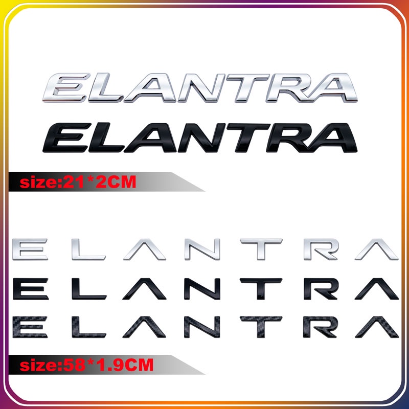 Car Modification Accessories For Hyundai Elantra Tail Fonts Logo New ...