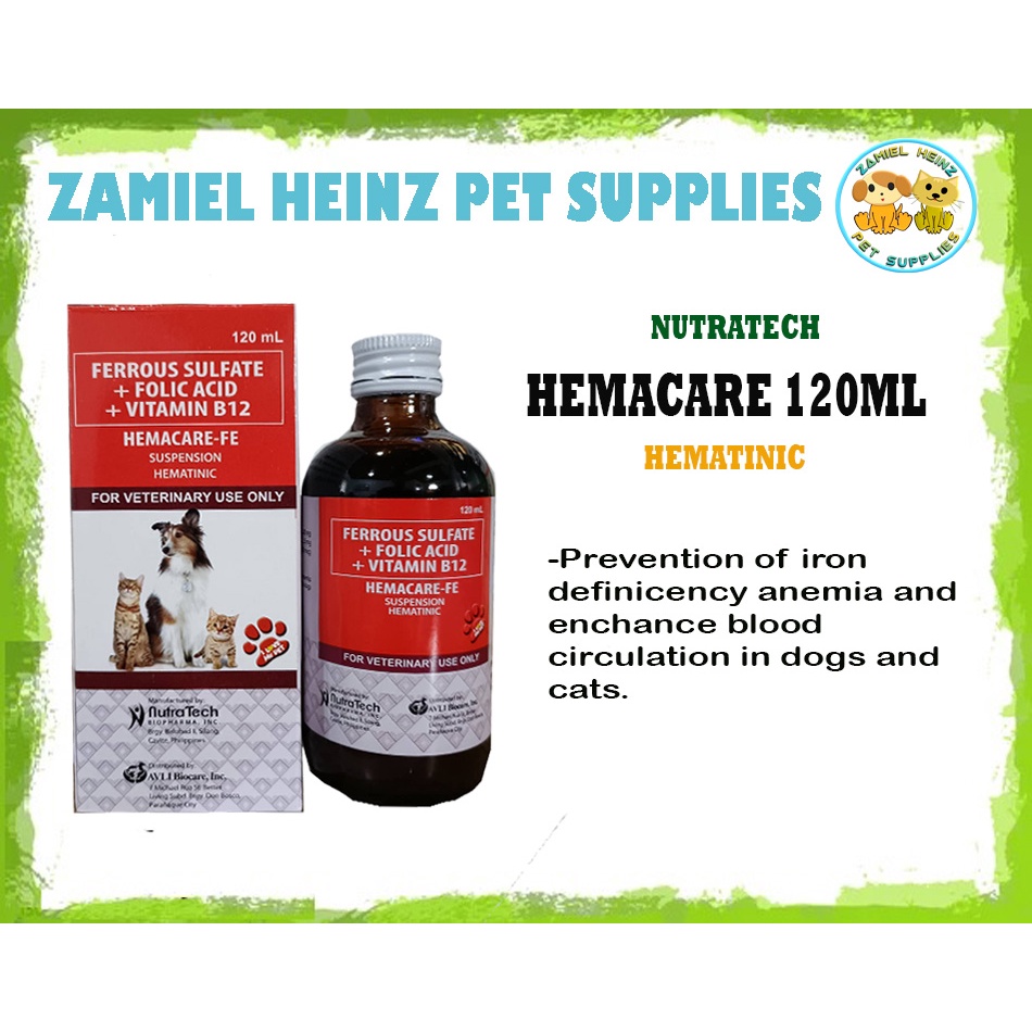 Hemacare ( FERROUS SULFATE+FOLIC ACID+VITAMINS B12 ) 120ML | Shopee ...