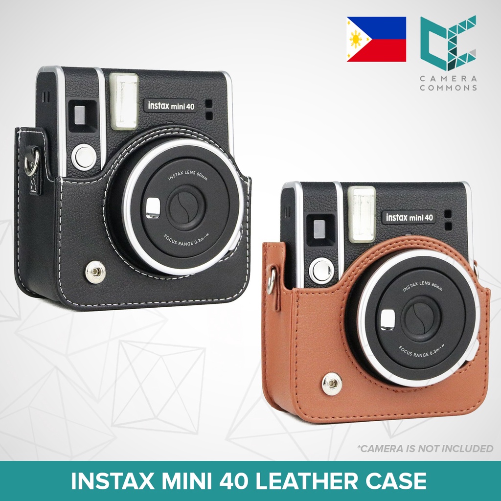 Leather Case Bag Cover Plain Colors for Fujifilm Instax Mini 40 Instant ...