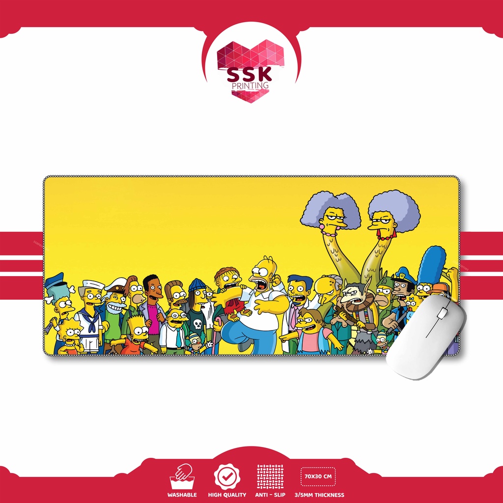 The Simpsons Family Extended Mousepads | Deskmat | Longpad | Gaming ...