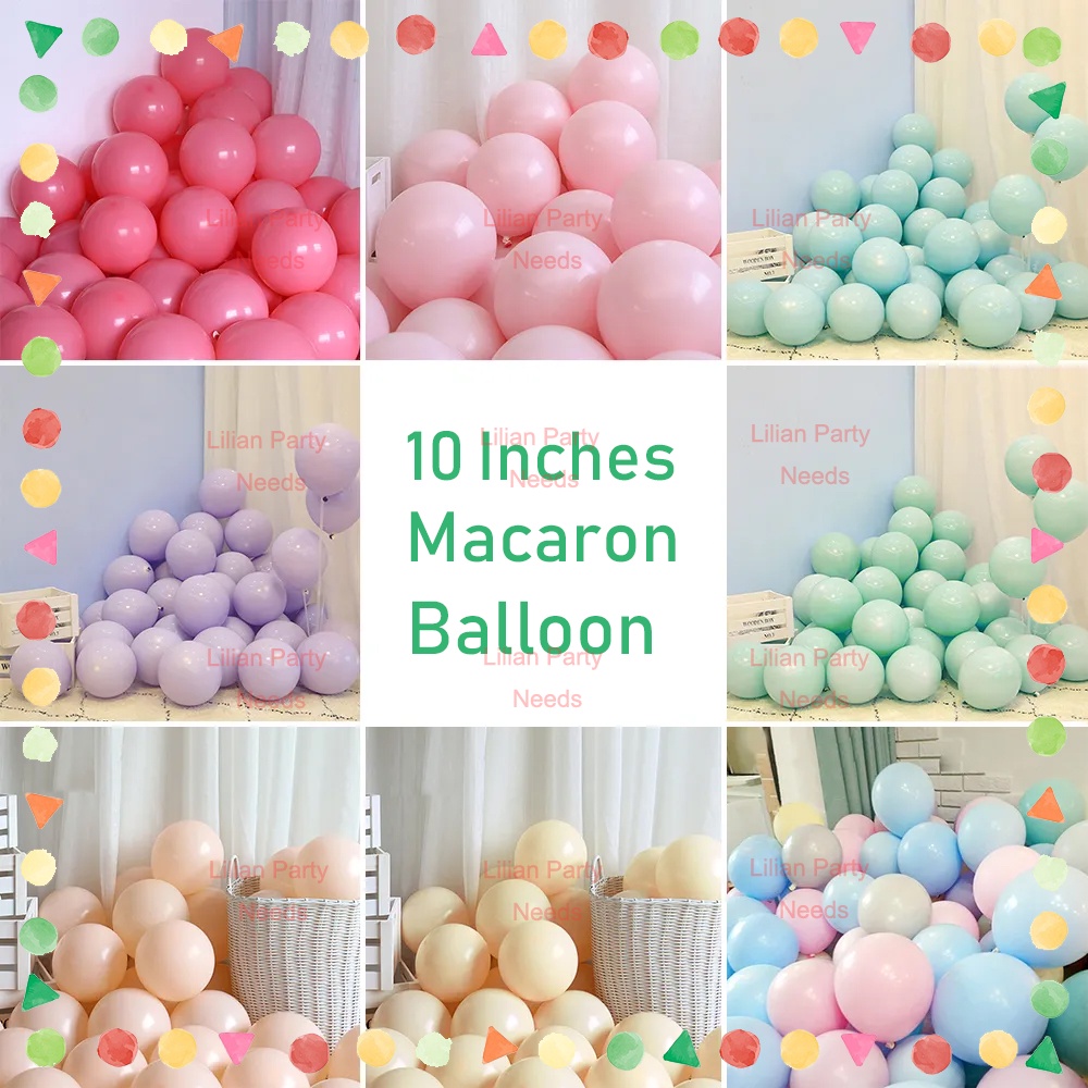 𝐋𝐢𝐥𝐢𝐚𝐧 𝐏𝐚𝐫𝐭𝐲 𝐍𝐞𝐞𝐝𝐬 10pcs or 25pcs 10inch macaron balloon（pastel balloon ...