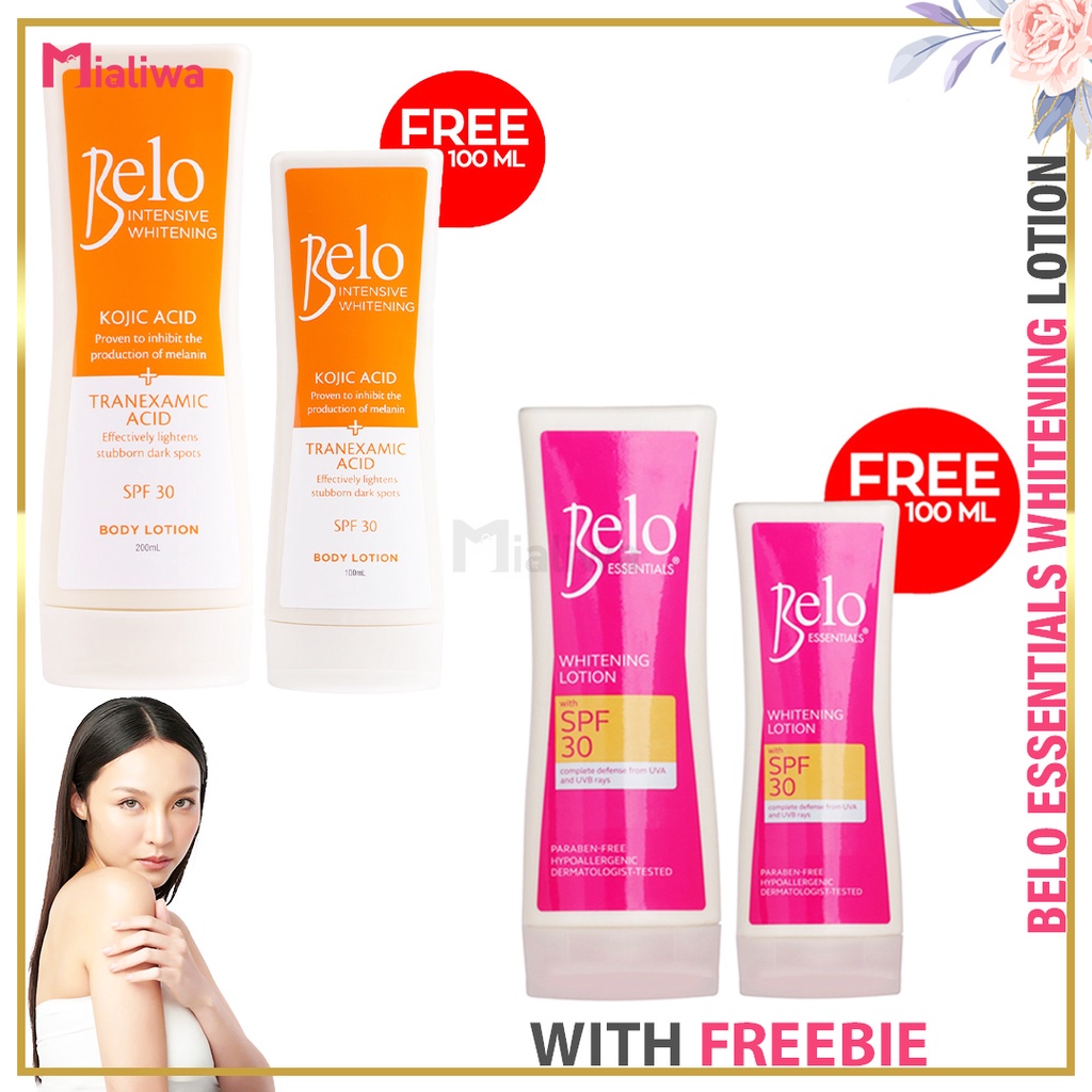 Belo Intensive Whitening Body Lotion 200mL + Free 100mL, Kojic Acid ...