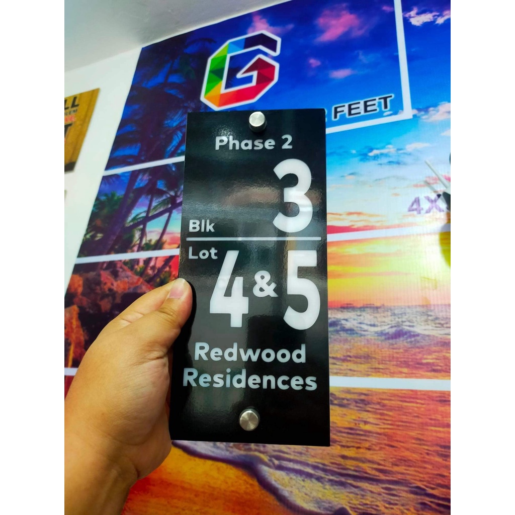 ADDRESS PLATE WATERPROOF Sintra board, CAN BE CUSTOMIZE (with BOLT ...