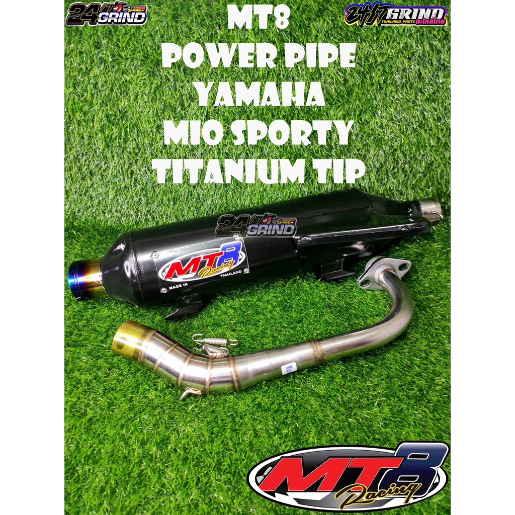 MT8 POWER PIPE YAMAHA MIO SPORTY TITANIUM TIP THAILAND MADE | Shopee ...