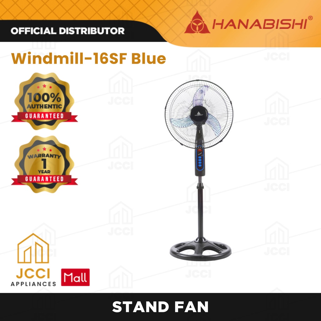 Hanabishi Stand Fan 16" Blade With 1 Year Warranty Windmill 16sf ...