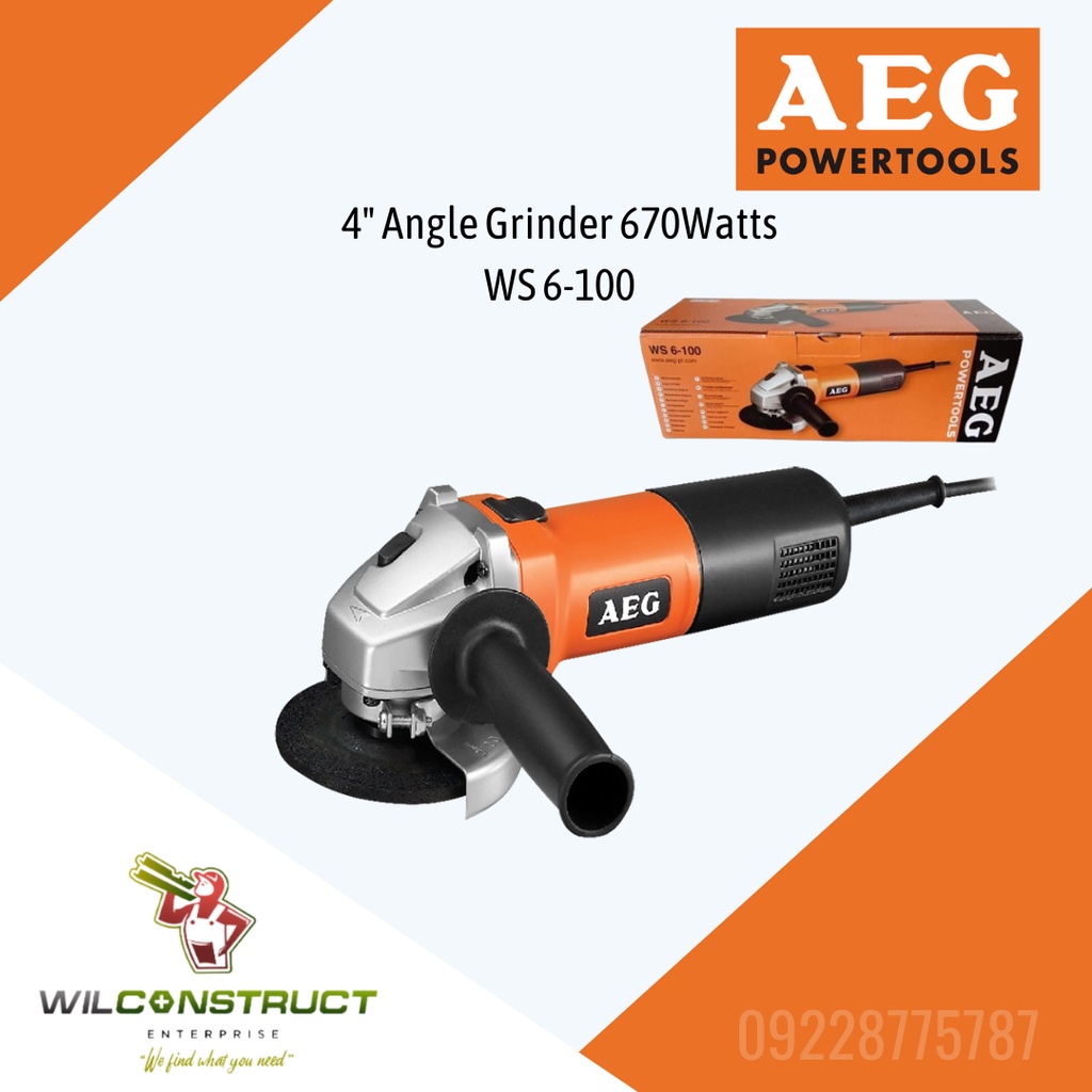 AEG 4" Angle Grinder (WS6 100) | Shopee Philippines