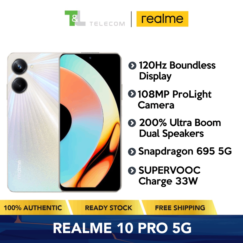 Realme 10 Pro Dual SIM 5G 8GB+128GB/256GB - Free Shipping | 120Hz ...