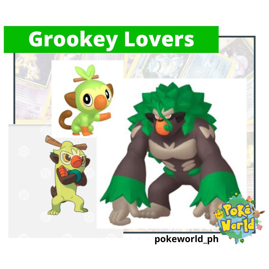 Grookey Thwackey Rillaboom - Pokemon Starters (Leaf Type) - Grookey ...