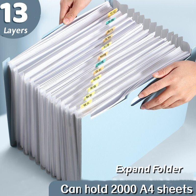A4 Size Expanding Envelope Organizer 13 Pockets Accordian Bag Paper ...