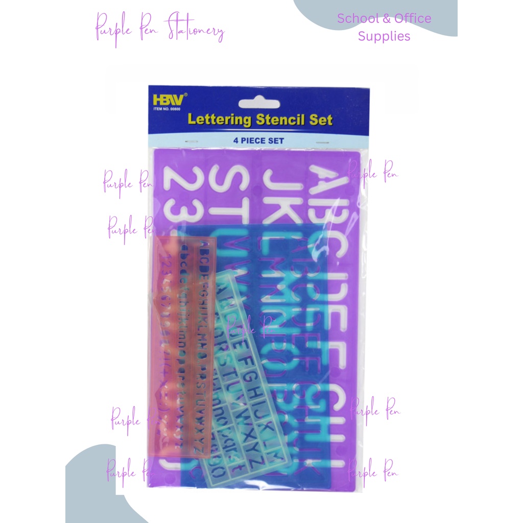 HBW Lettering Stencil Set 4Piece Set or 2PIECE PET SET | Shopee Philippines