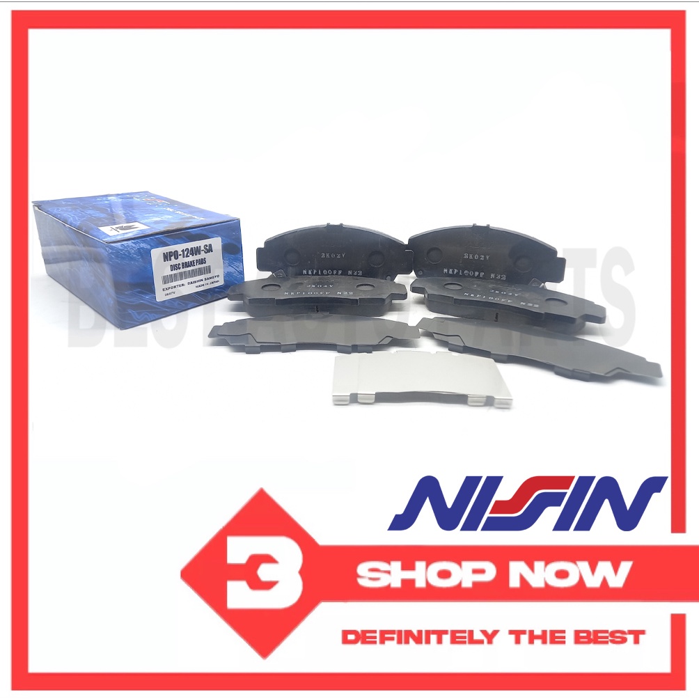 NISSIN Front Brake Pads W/SHIM KIT for Honda ACCORD CP2 2.4, 3.0 3.5 V6 ...