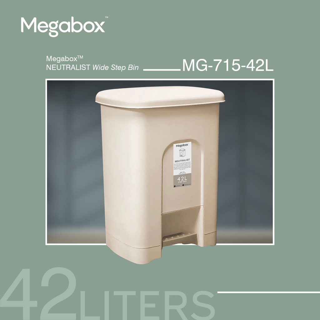 Megabox MG 715 Wide Step Bin 42L | Shopee Philippines