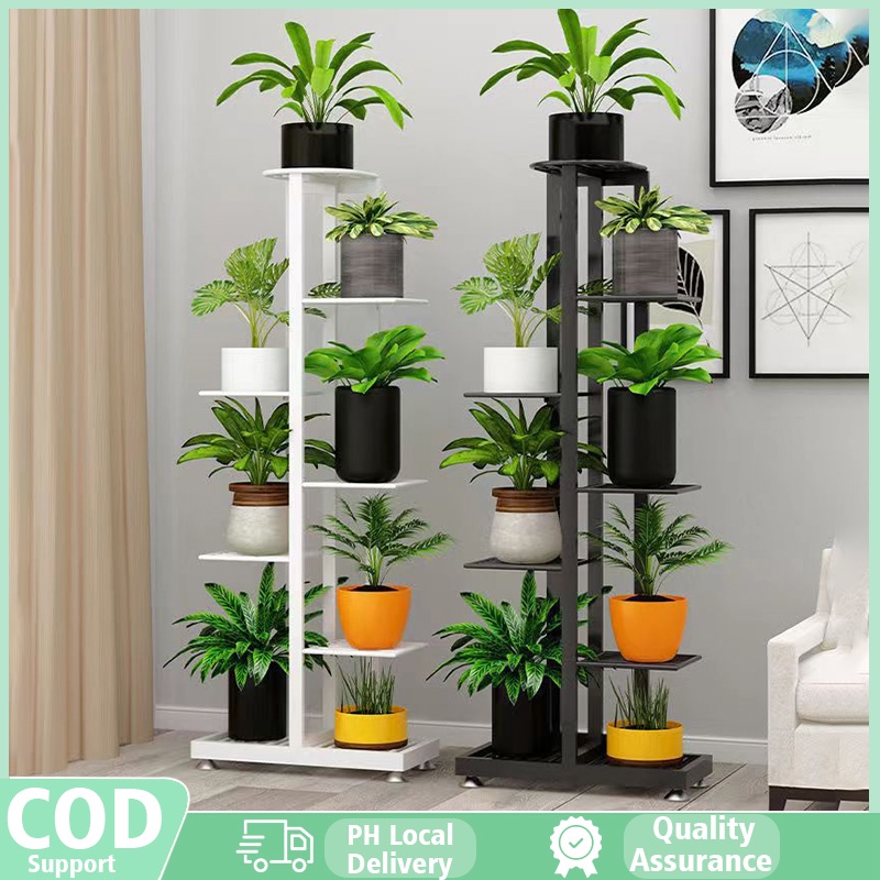 Local Delivery 5/6/8 Layer Iron Plant Rack Indoor Flower Pot Display ...