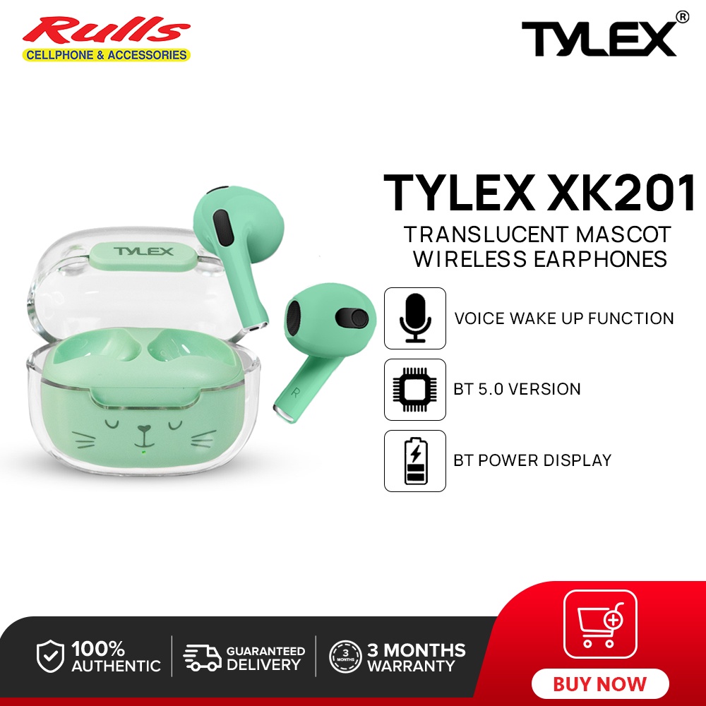 TYLEX XK201 Translucent Mascot Wireless Earphones Bluetooth 5.0 Type-C ...