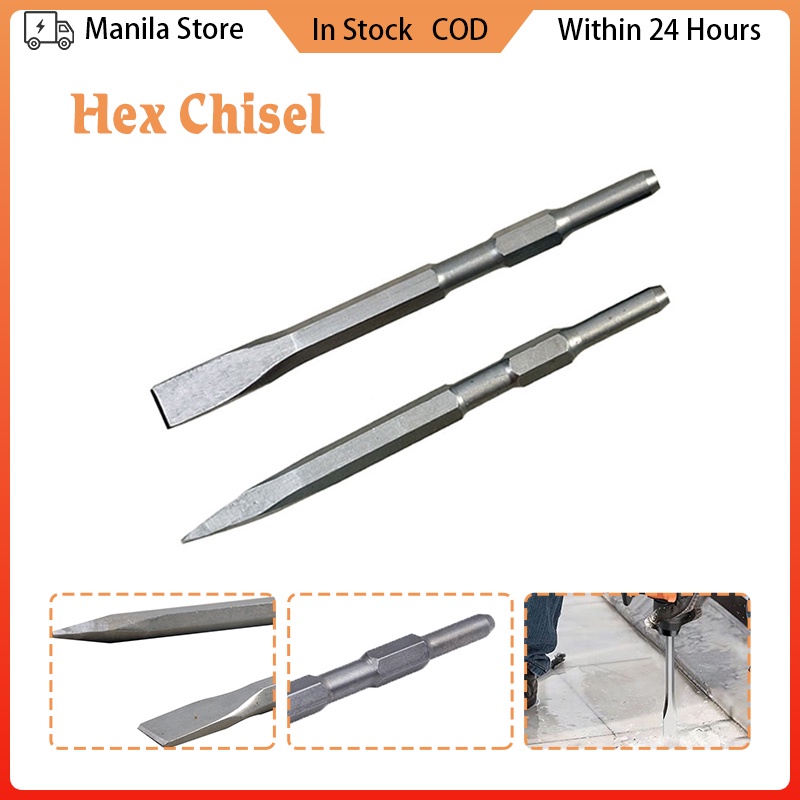 28cm Point And Flat Head Electric Hammer Chisels Hex Chisel Woodworking ...