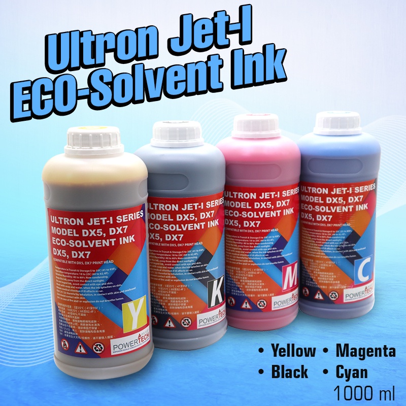 Ultron Eco-Solvent Ink For Large Format Printer C M Y K 1000ml | Shopee ...