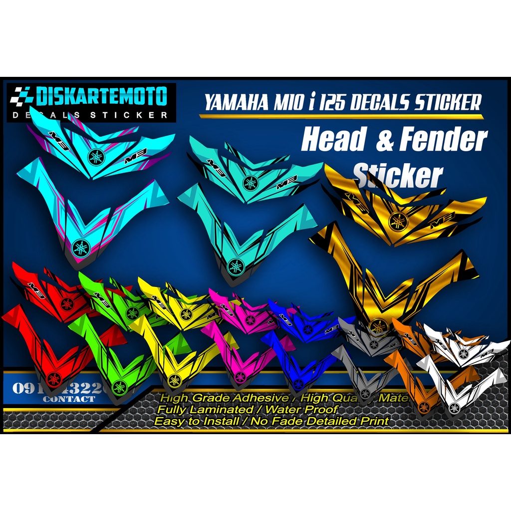 Yamaha Mio i 125/125s Head&Fender Sticker only | Shopee Philippines