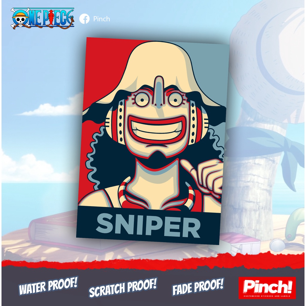 One Piece Sticker Type 2 - Usopp Sogeking (2pcs) | Shopee Philippines
