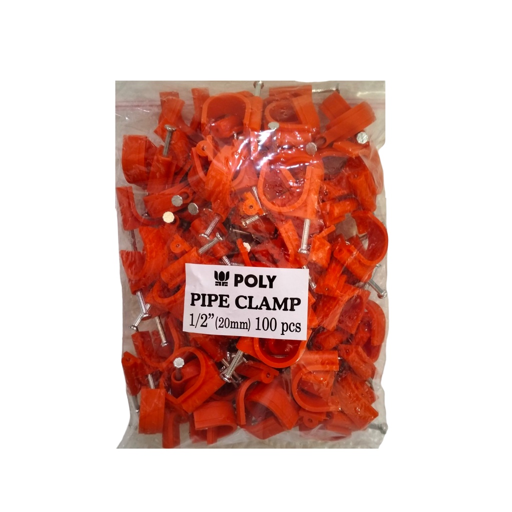 POLY PVC CLAMP ORANGE or BLUE 1/2 3/4 1 (SOLD PER PACK) | Shopee ...