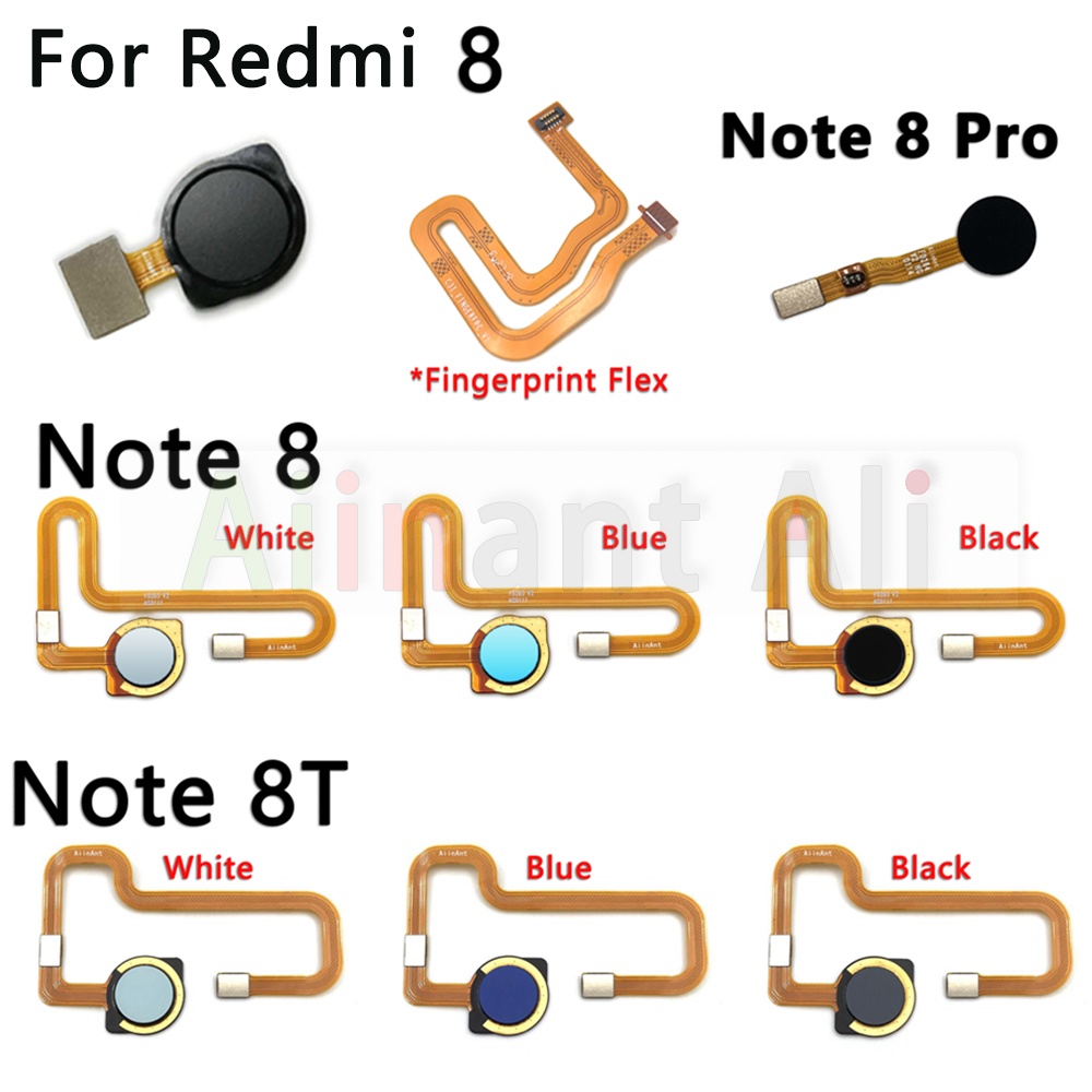 Original For Xiaomi Redmi Note 8 8T Pro Plus Prime Home Button Back ...