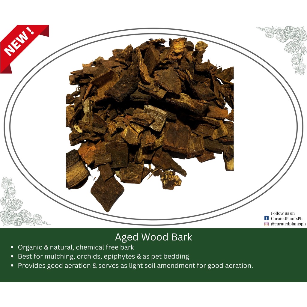 500ml/ Half liter Premium Aged Wood Bark by Curated Plants | Shopee ...