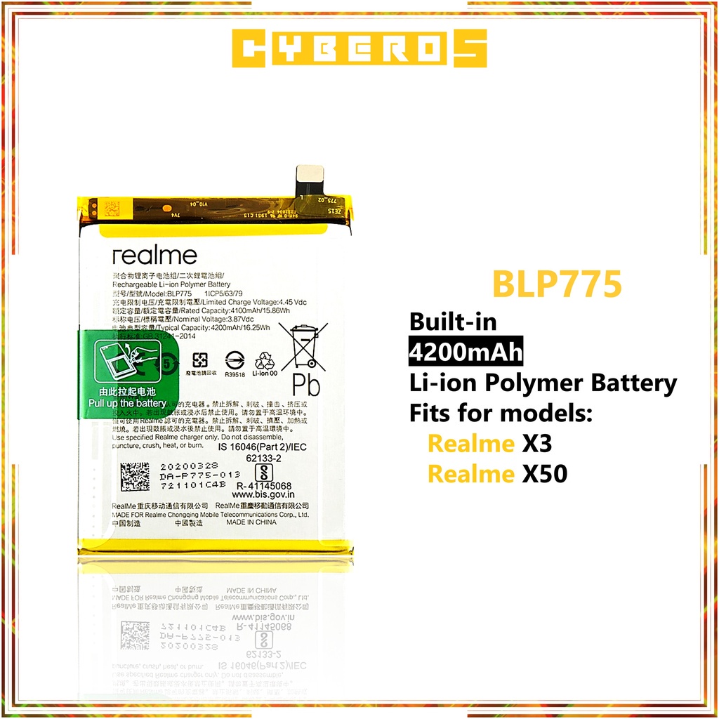 Battery of Realme X3 / Realme X50 BLP775 | Shopee Philippines