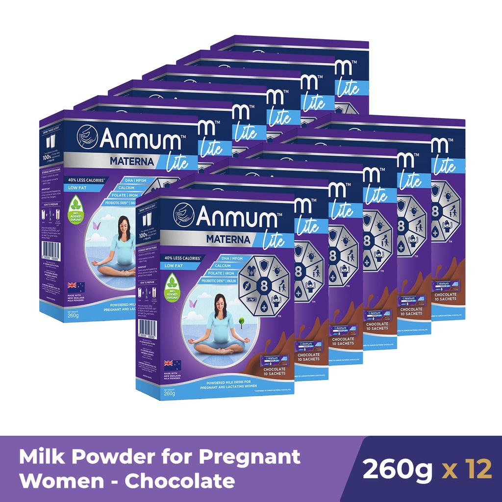 Anmum Materna Pregnancy Milk Powder Lite Choco 260g x12 | Shopee ...