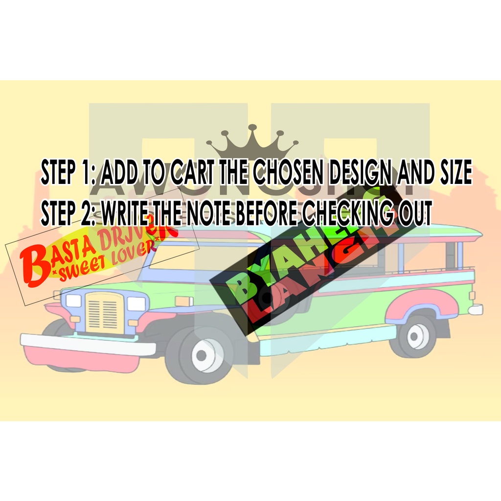 CUSTOMIZED JEEPNEY DESIGN STICKERS HIGH QUALITY VINYL WATERPROOF AND ...